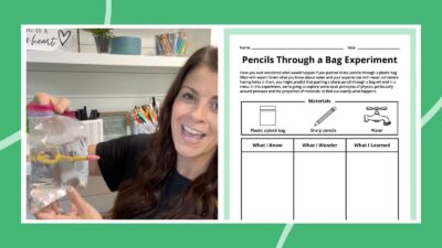 Pencil Through a Bag of Water Experiment: How-To & Worksheet
