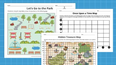 Map Skills Worksheets (Free Printable Bundle)