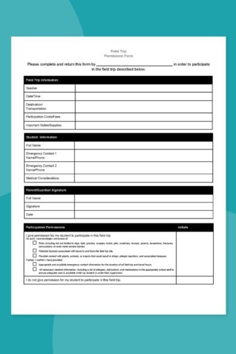 Free Printable Field Trip Permission Slip Templates (Editable!)