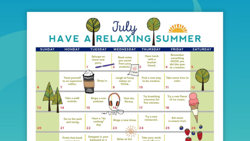 Free Printable 2025-2026 Teacher Calendar
