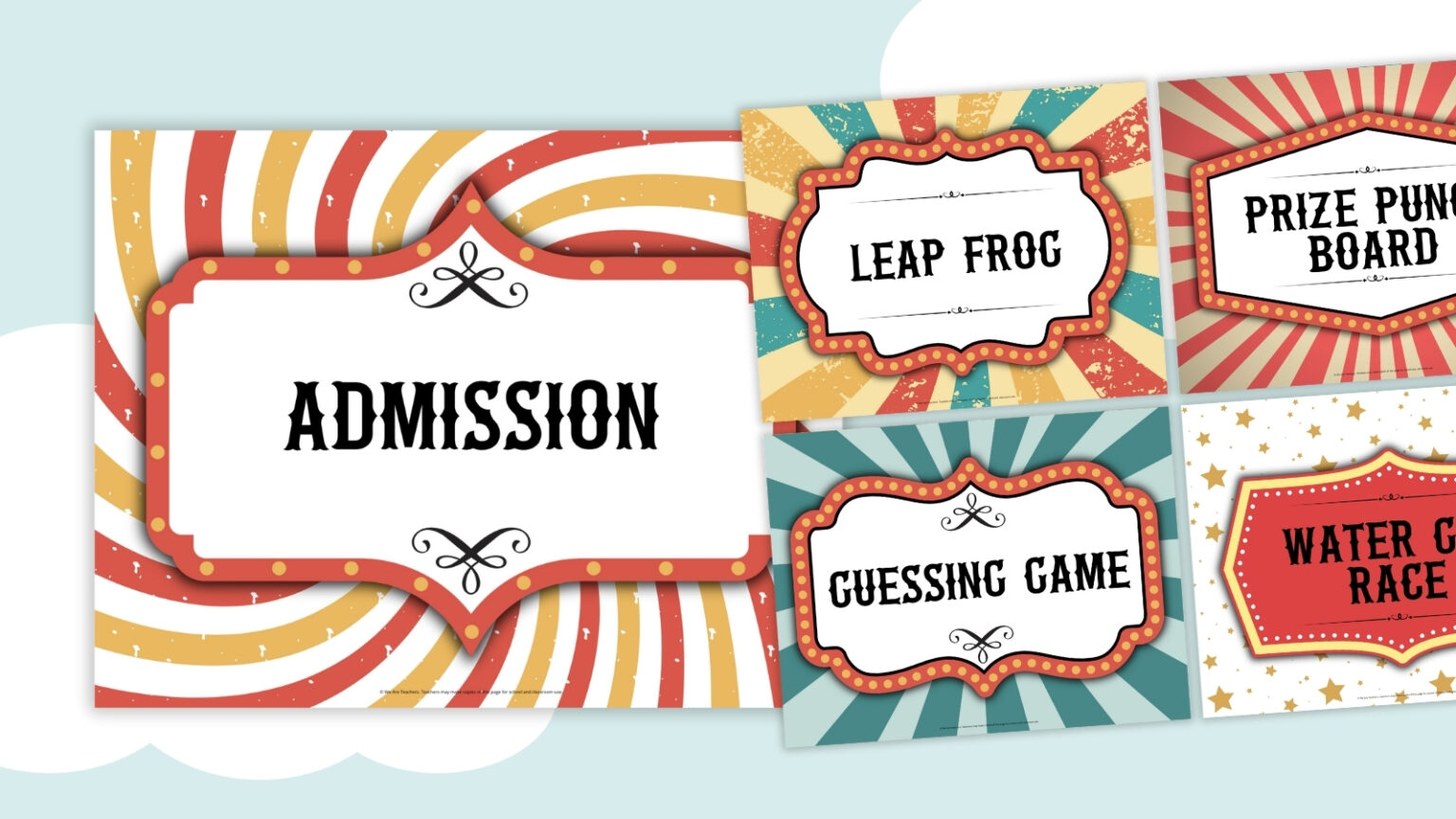 Free Printable Carnival Station Signs for Your Next Event