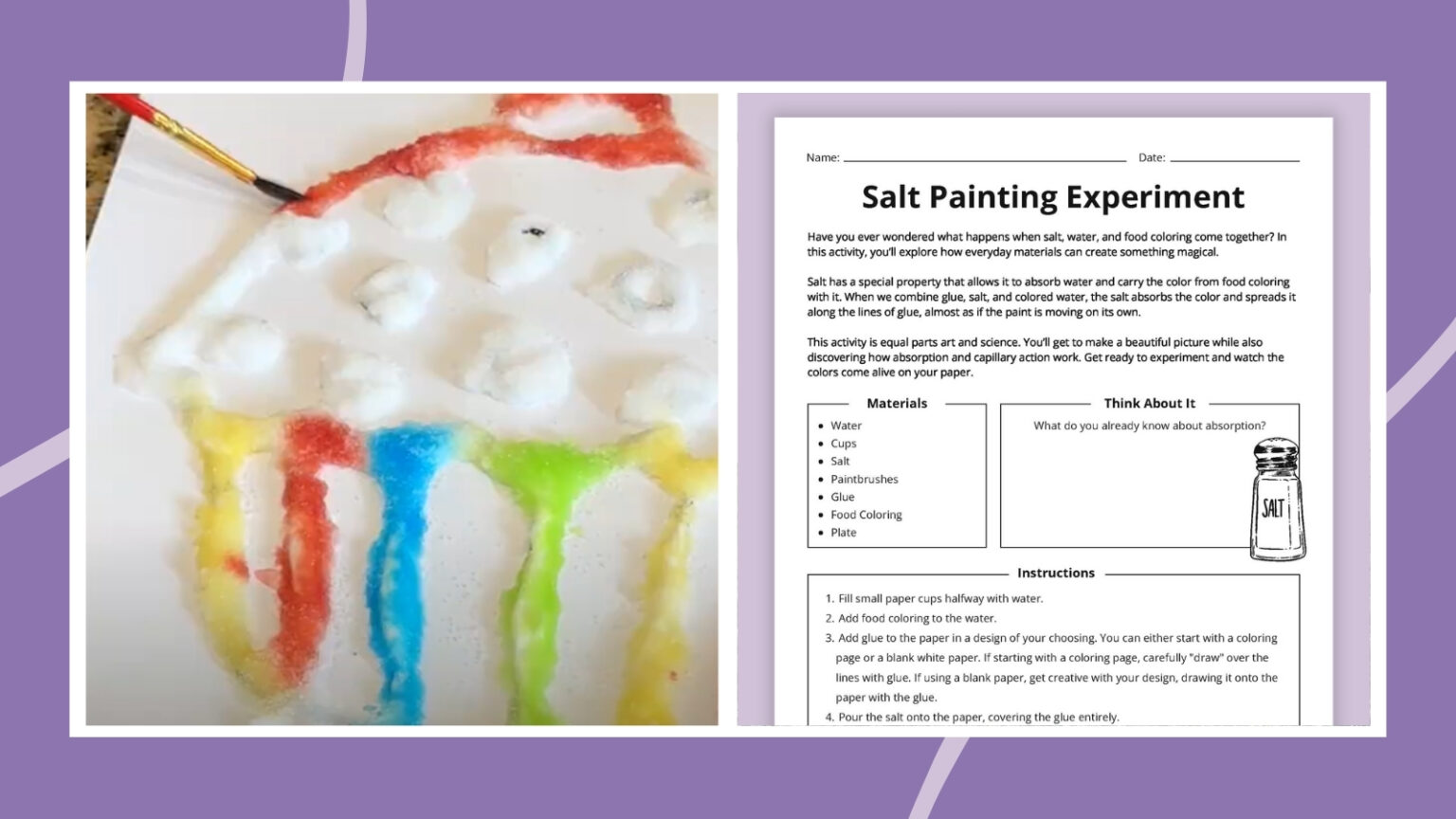 How To Create a Salt Painting (Plus Free Printable Worksheet) - We Are ...