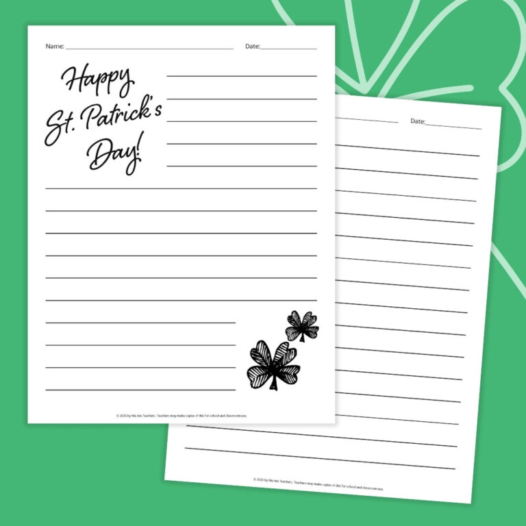 St. Patrick's Day Writing Paper