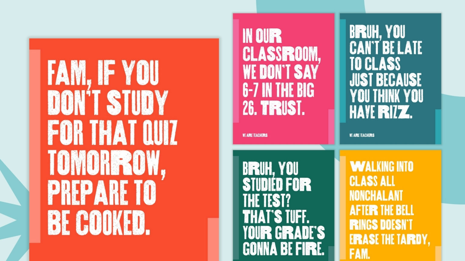 Free Printable Teen Slang Posters for Teachers - We Are Teachers