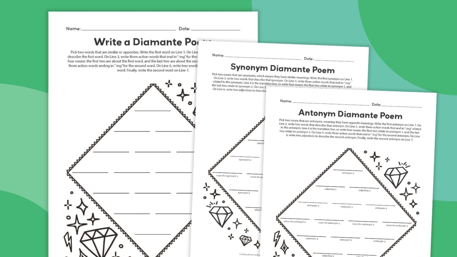 How To Write a Diamante Poem: Examples and Templates