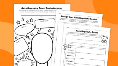 Autobiography Poem Template Bundle (Free Printable Worksheets)