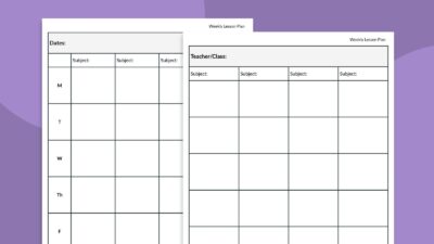Free Lesson Plan Template Bundle (Daily, Weekly, and Monthly)