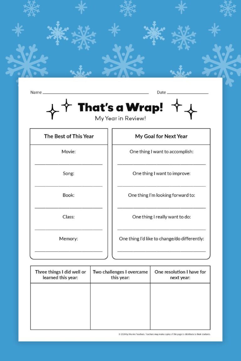 Free Winter Activities Bundle for Middle and High School - We Are Teachers