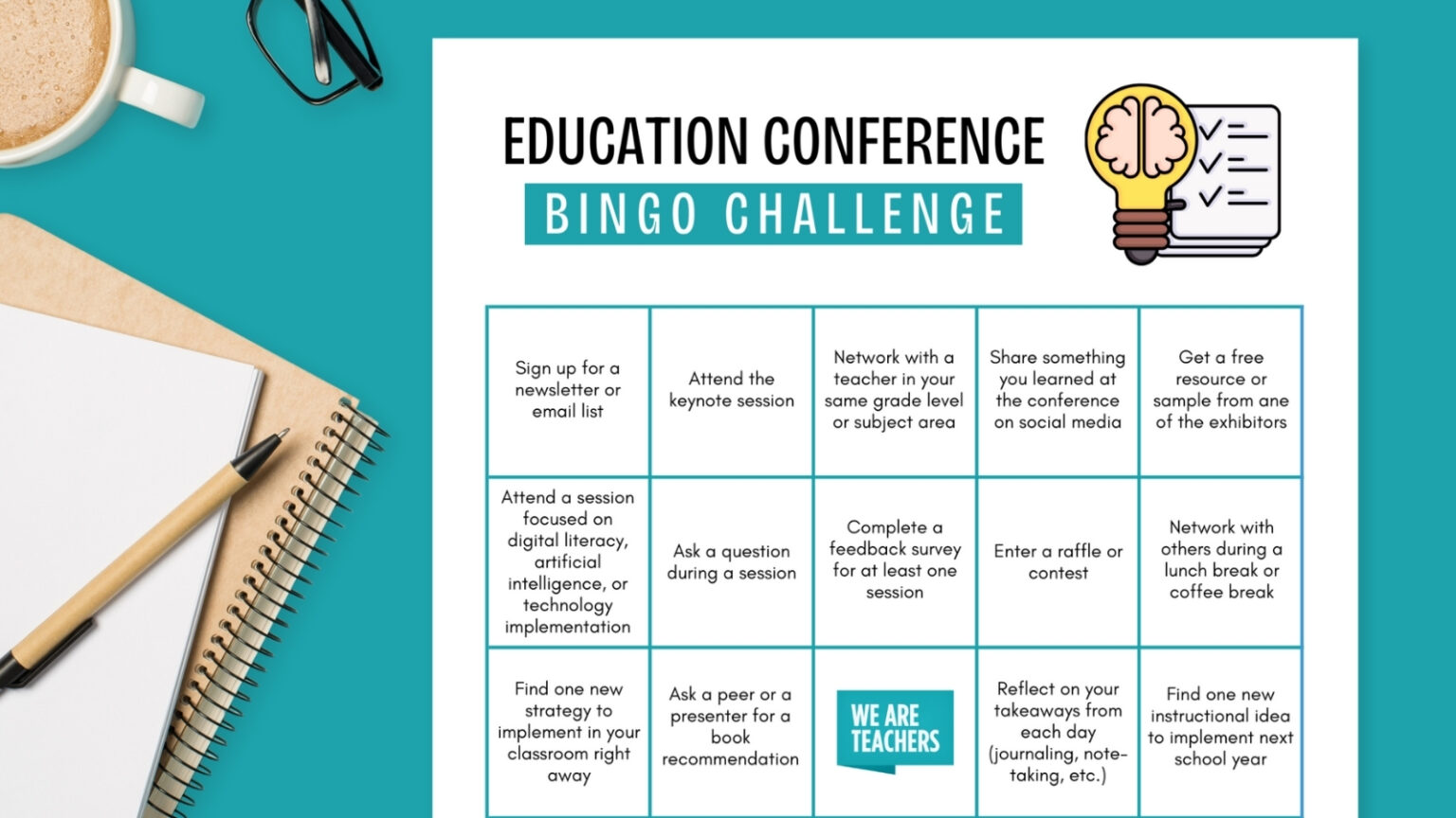 Education Conference Bingo Challenge - We Are Teachers