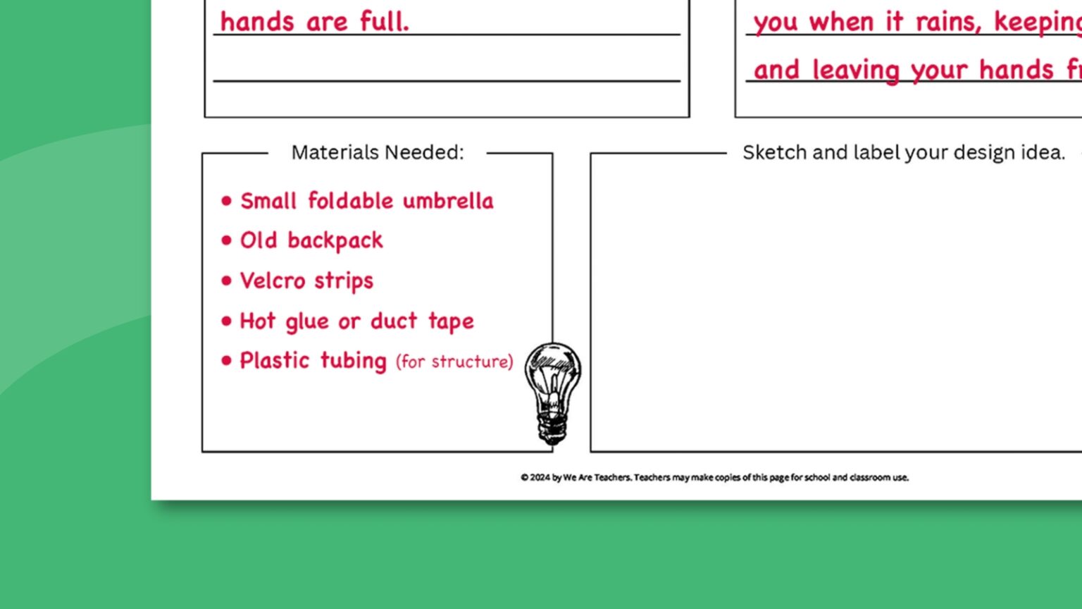 "Design an Invention" Worksheet (Free Printable) - We Are Teachers