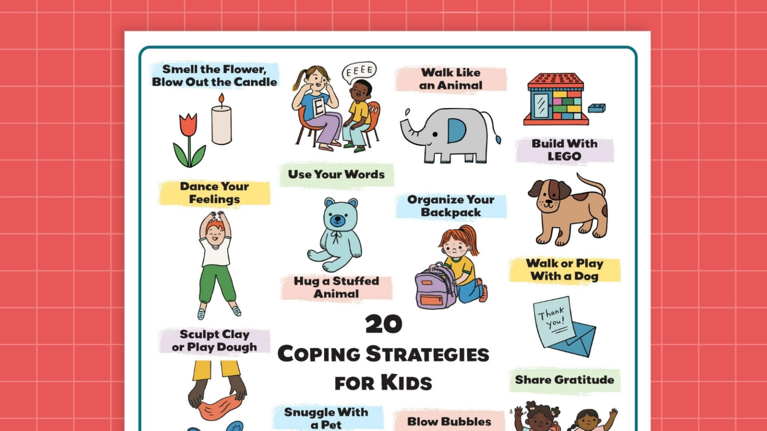 100 Helpful Coping Strategies for Kids and Teens (Plus Free Posters)