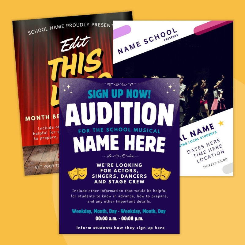 Free Customizable Flyers for Plays, Musicals, and More