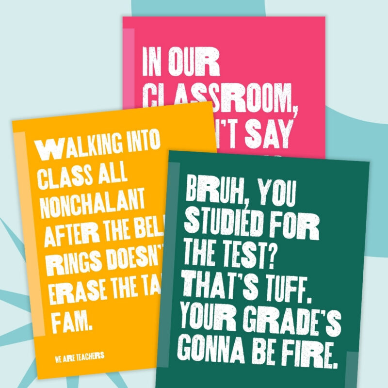 Free Printable Teen Slang Posters for Teachers - Asha Modern School