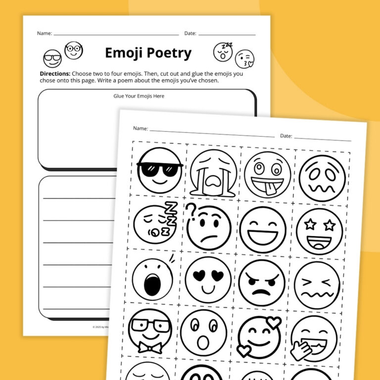 Emoji Poem Templates (Free Printable)