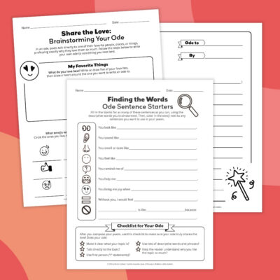 Free Printable Ode Poem Template Bundle for Kids - We Are Teachers