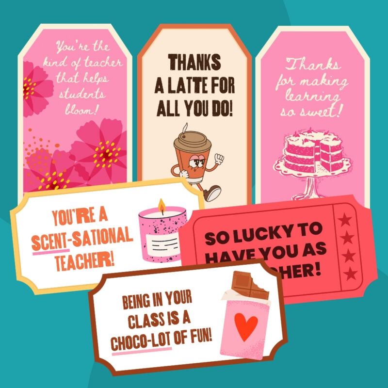 Free Printable Gift Tags for Teachers