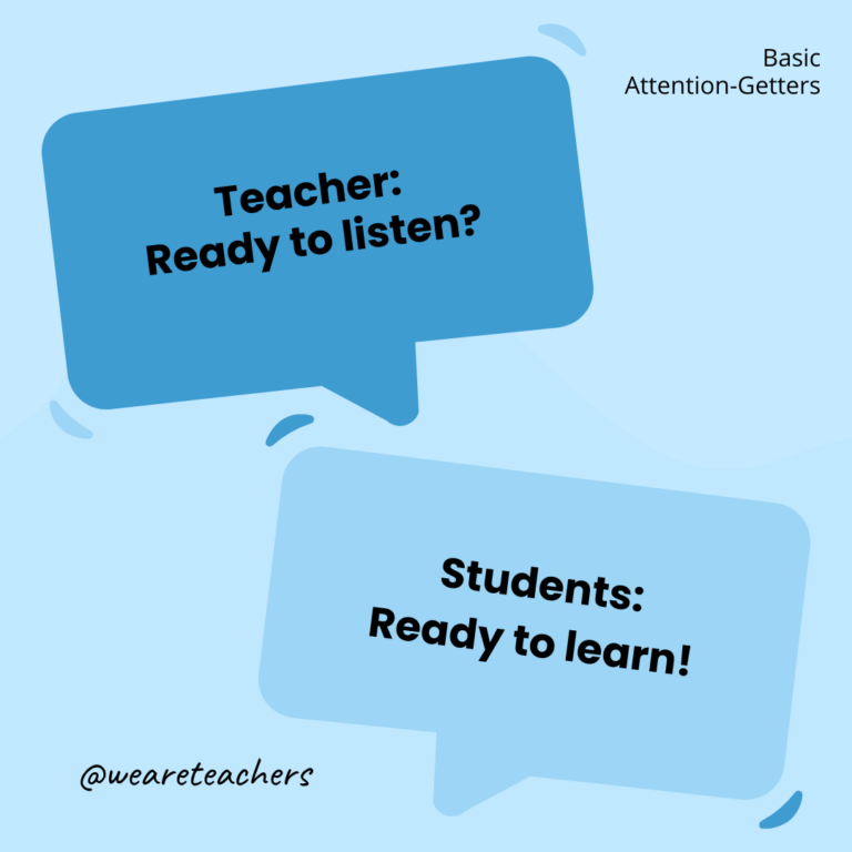 100 Attention-Getters for the Classroom: List and Free Posters