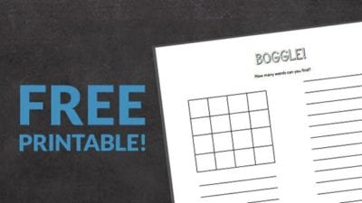 Free Printable: Boggle Template for Spelling! - We Are Teachers