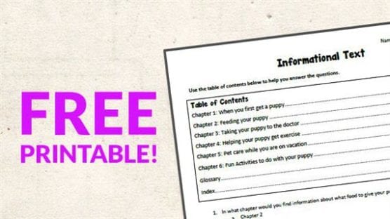 Free Printable: Informational Text Worksheet - We Are Teachers