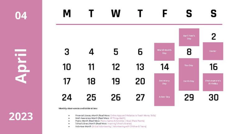 The Big List of School Holidays & Special Days To Celebrate (2023)