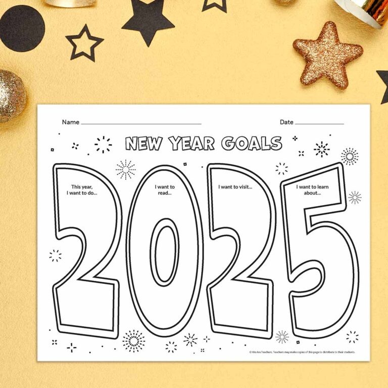 2025 New Year Goals Template: Free Goal Tracker