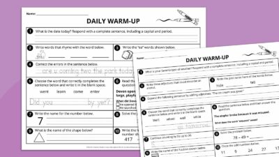 2nd Grade Morning Work Bundle: Free Download