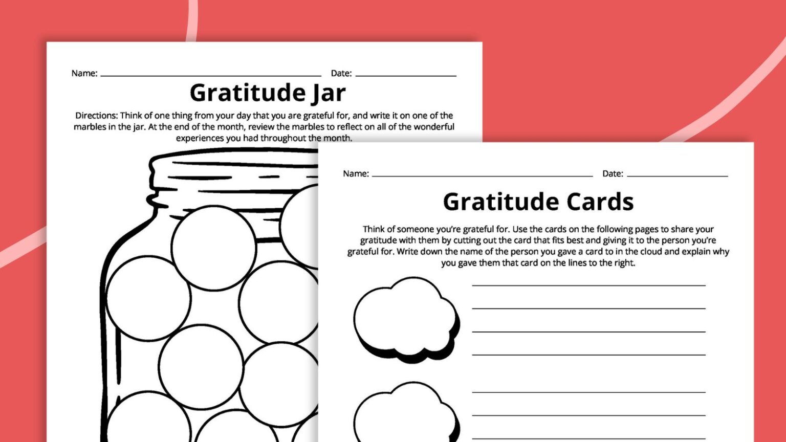 Gratitude Worksheets (Free Printables)