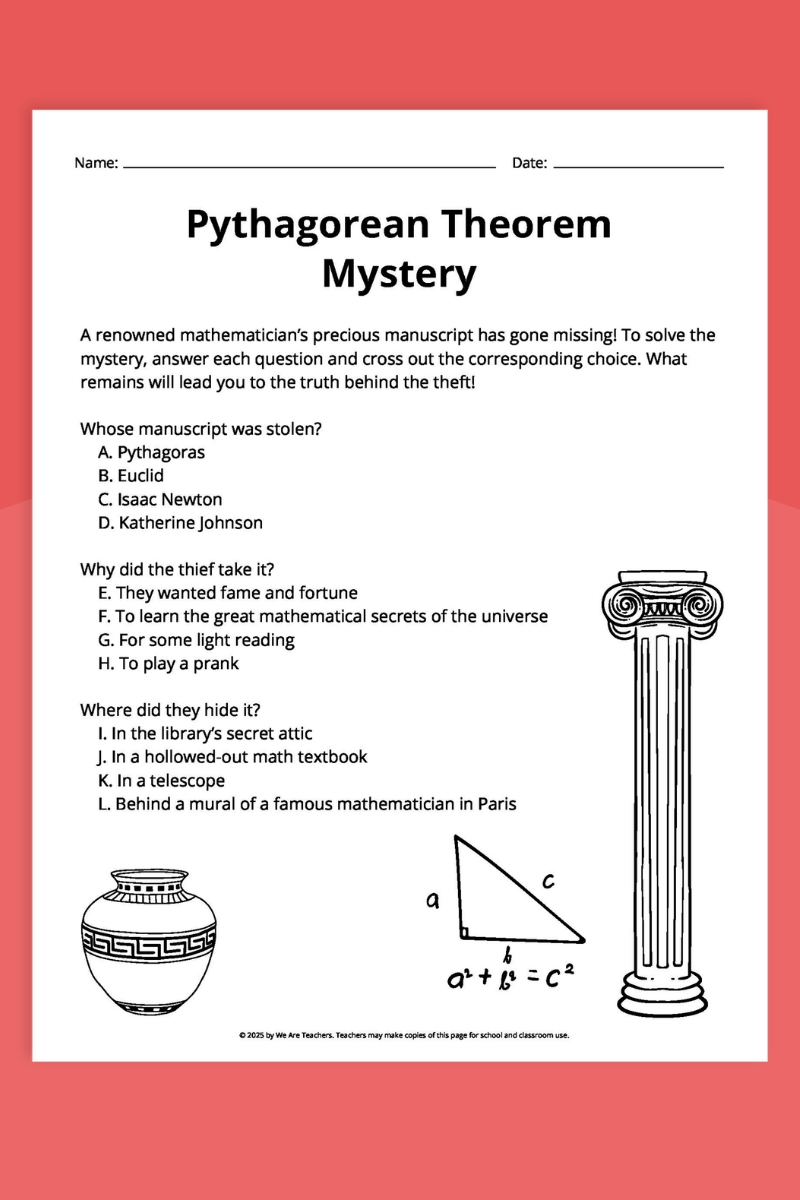 Free Printable Pythagorean Theorem Worksheet Bundle - Honct.com