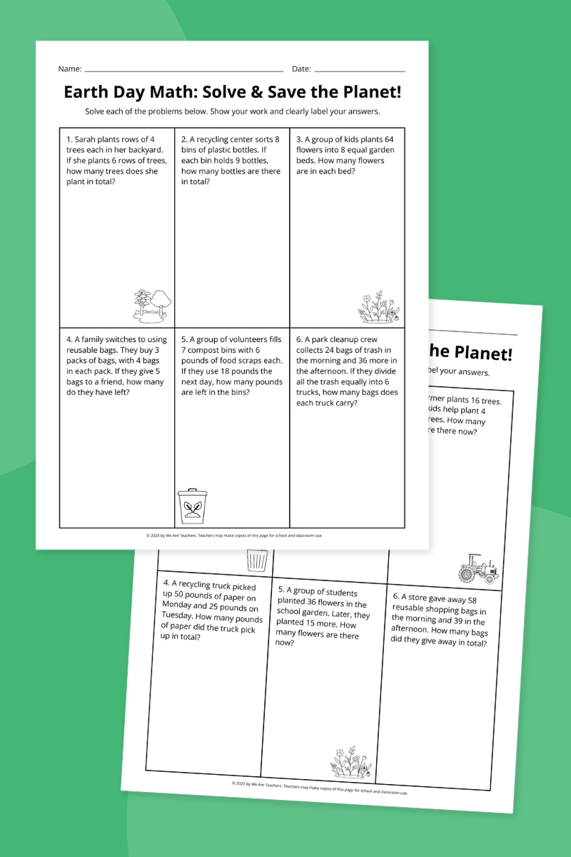 Free Printable Earth Day Worksheets