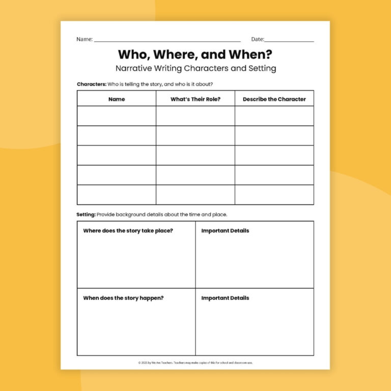 Free Printable Narrative Writing Graphic Organizer Bundle
