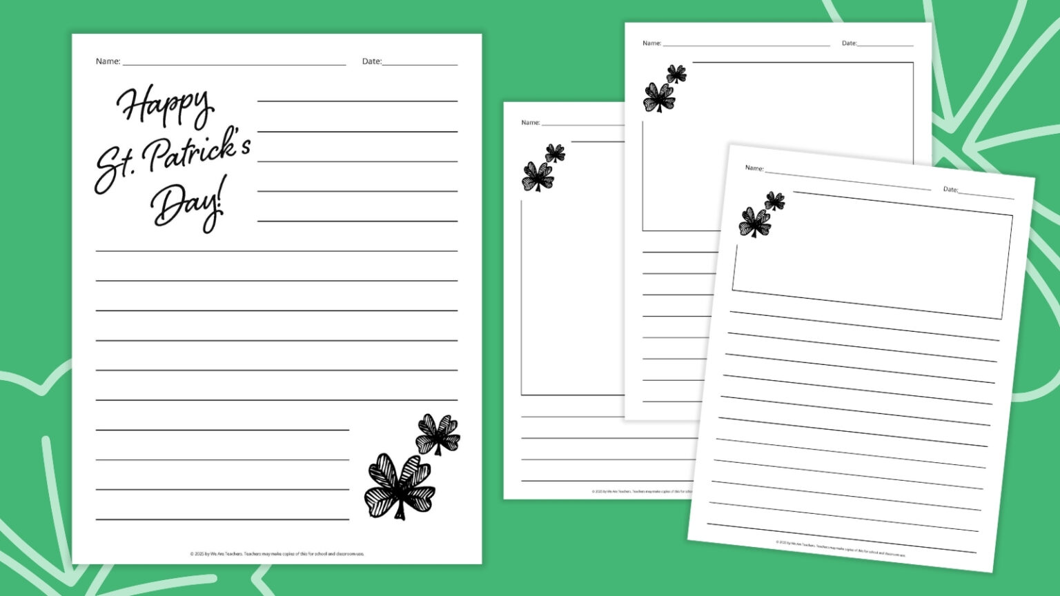 St. Patrick's Day Writing Paper