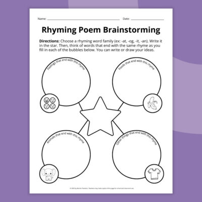Free Printable Rhyming Poem Worksheet Bundle