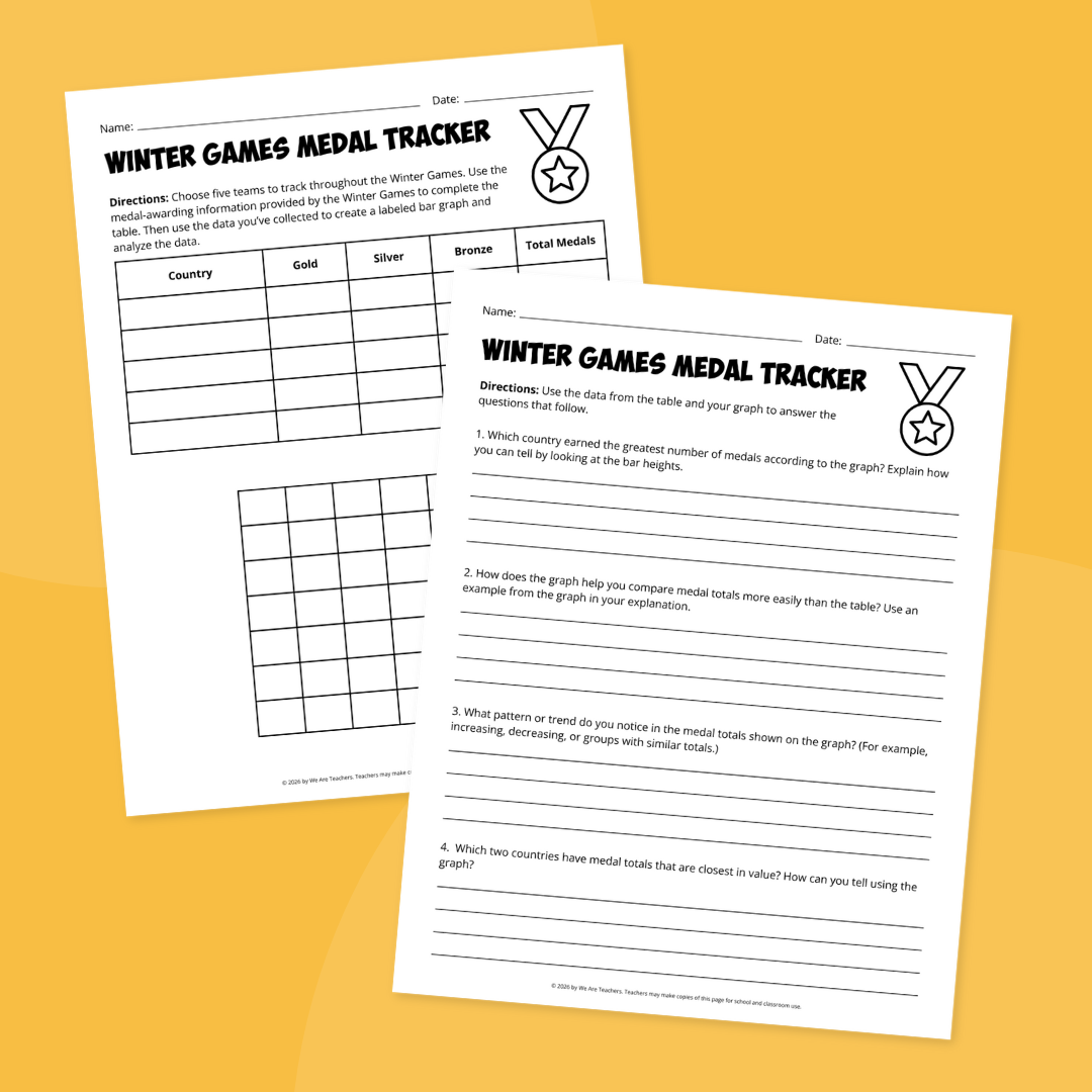 Winter Sports Worksheets (Free Printable Bundle)