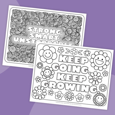 Inspirational Coloring Pages (Free Bundle)