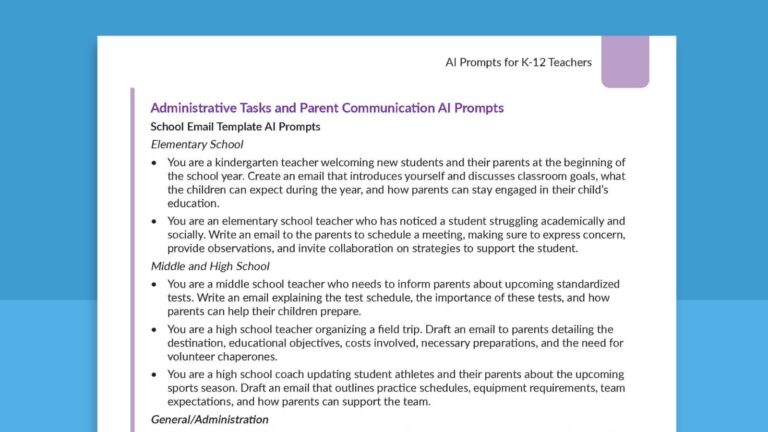 300 Best AI Prompts for K-12 Teachers (Free Printables)