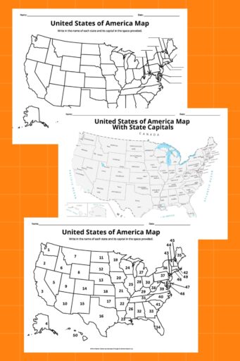 Free Printable Maps of the United States Bundle