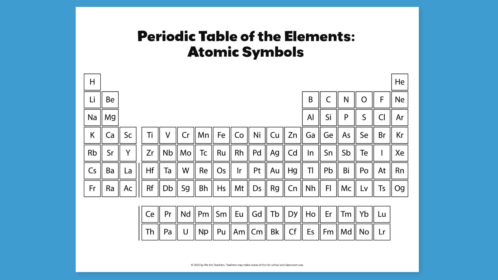 Printable Periodic Table: Free Worksheet Bundle