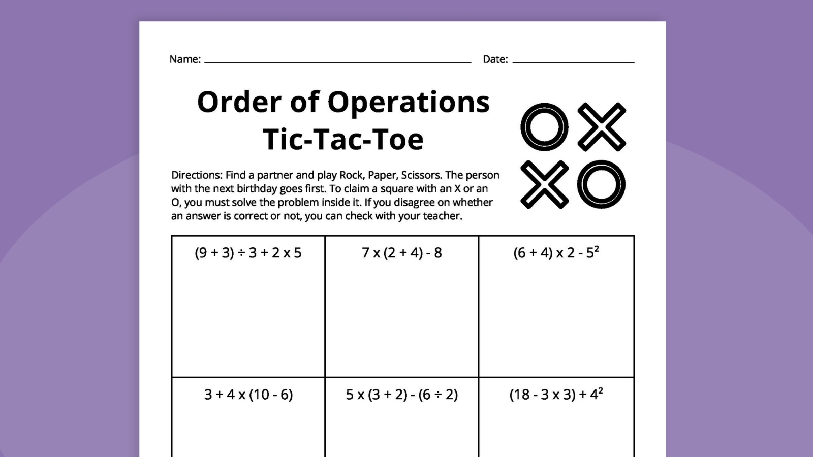 Order of Operations Worksheet Bundle (Free Printables) - July 2025