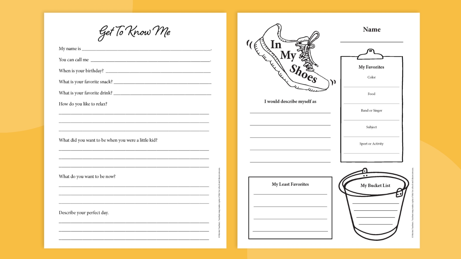 Fun First-Day-of-School Worksheets (Free Printables)