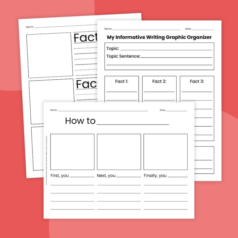 Free Printable Informational Writing Graphic Organizer Bundle