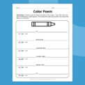 Color Poem Template Bundle (Free Printable Worksheets)