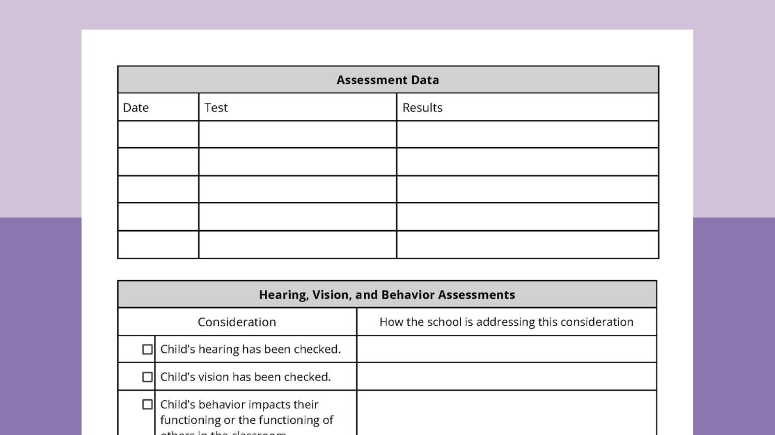 Free IEP Template (Fully Editable and Printable)