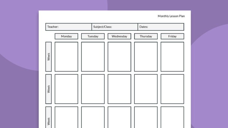 Free Lesson Plan Template Bundle (Daily, Weekly, and Monthly)