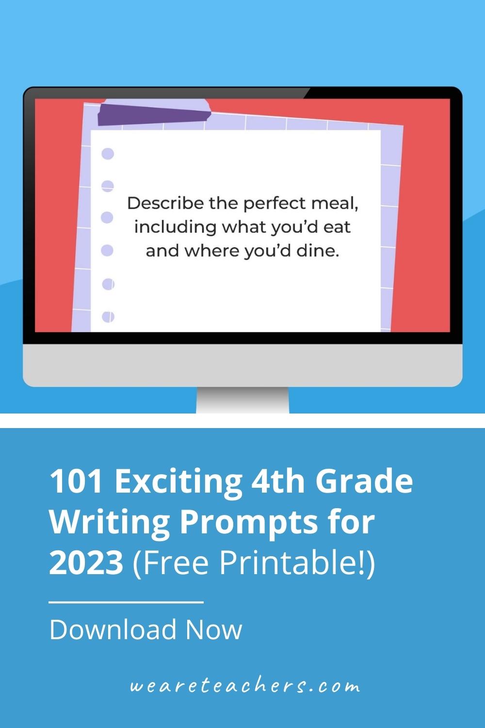 101 Engaging Fourth Grade Writing Prompts for 2023