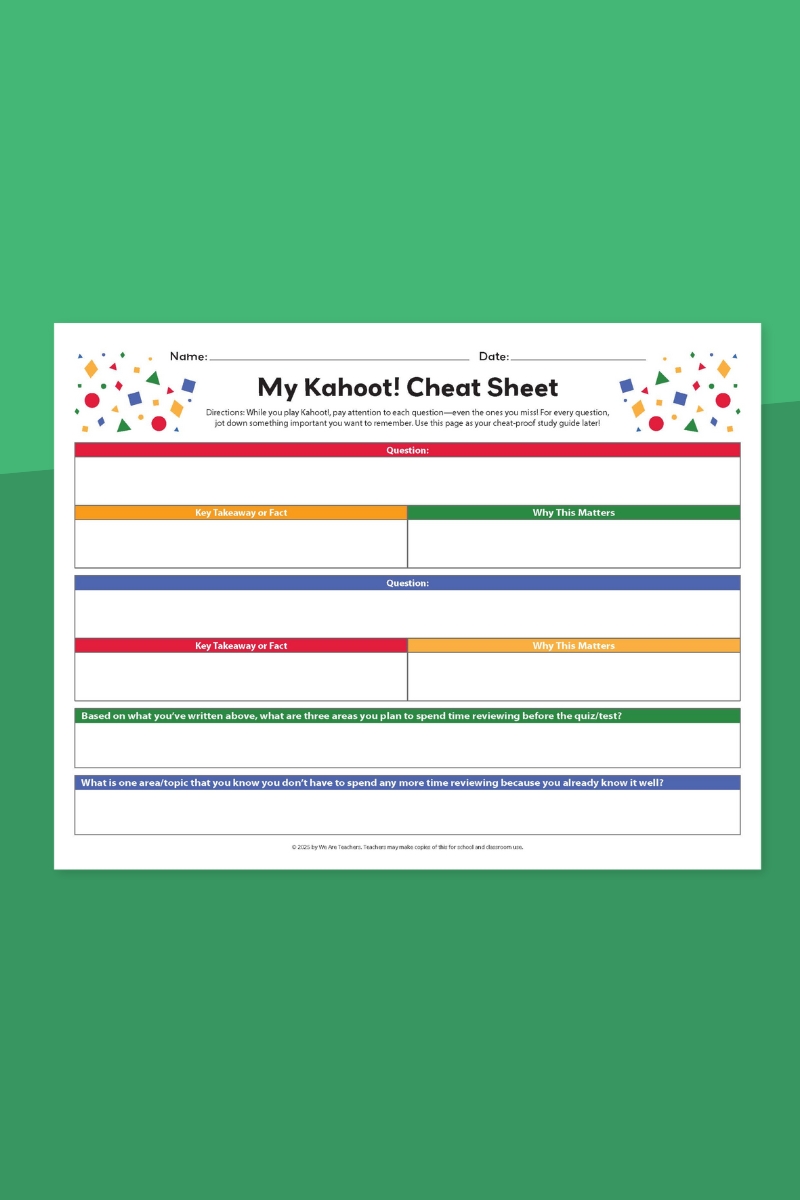These Free Kahoot! Worksheets Boost Your Class Review Game