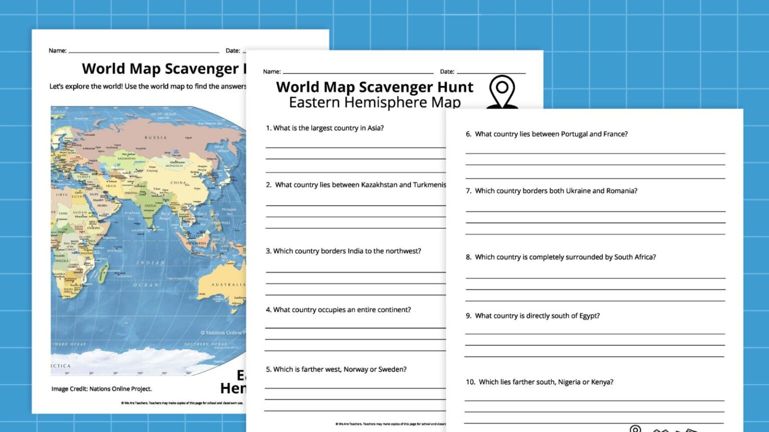 Free Printable World Map Bundle