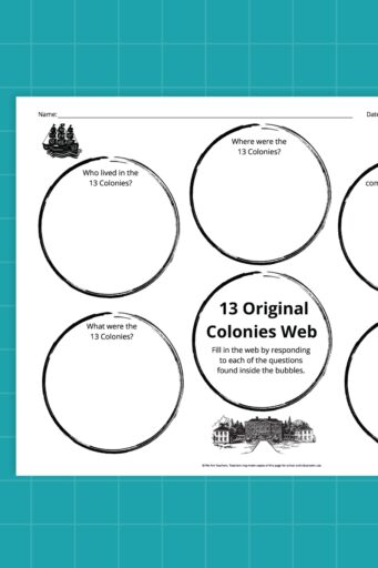 13 Original Colonies Map Bundle (Free Printable Worksheets)