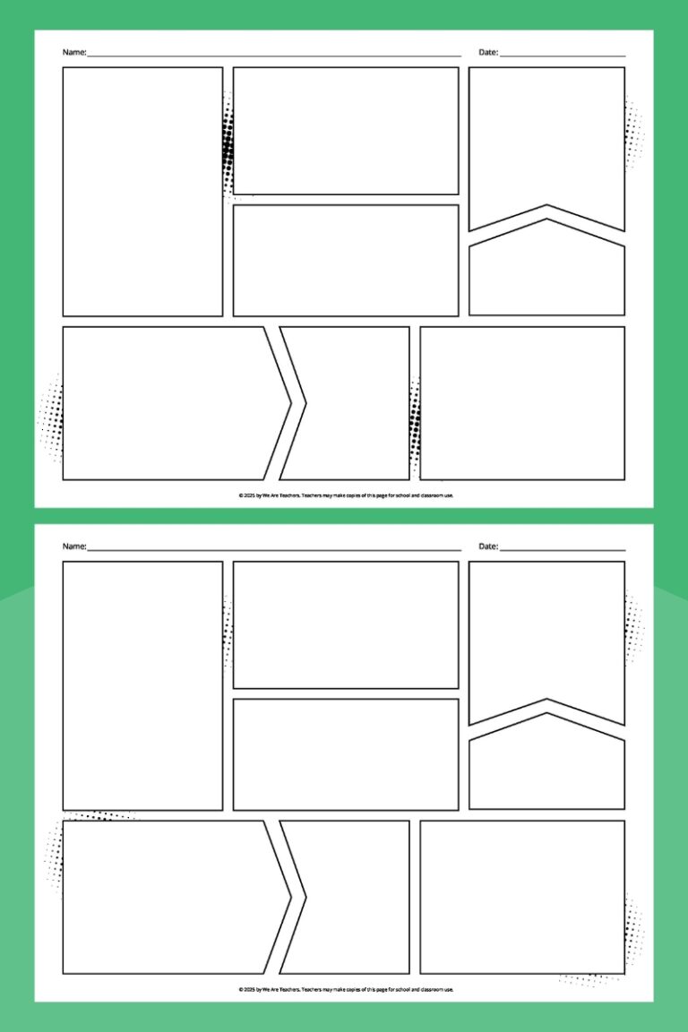 Free Printable Comic Strip Template Bundle