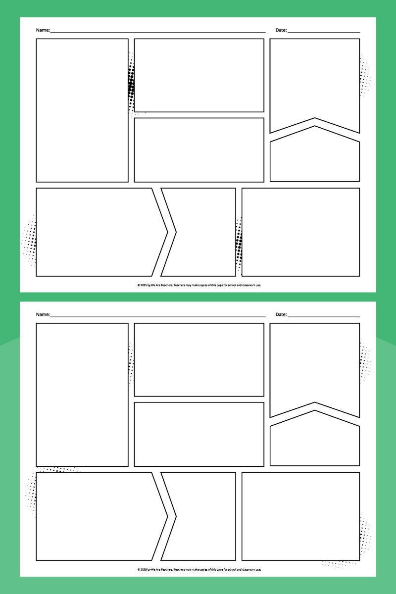 Free Printable Comic Strip Template Bundle