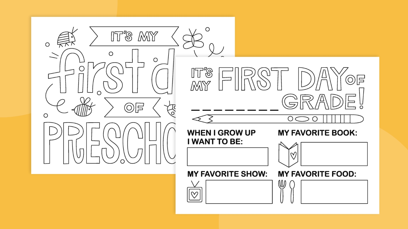 Fun First-Day-of-School Worksheets (Free Printables) - Asha Modern School